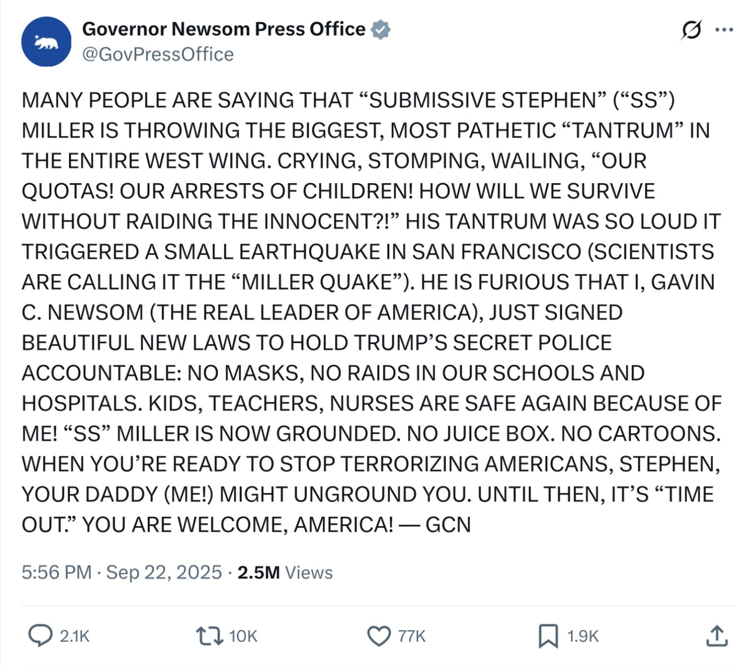 Instapundit » Blog Archive » YOU STAY CLASSY, GAVIN: Gavin Newsom Goes ...