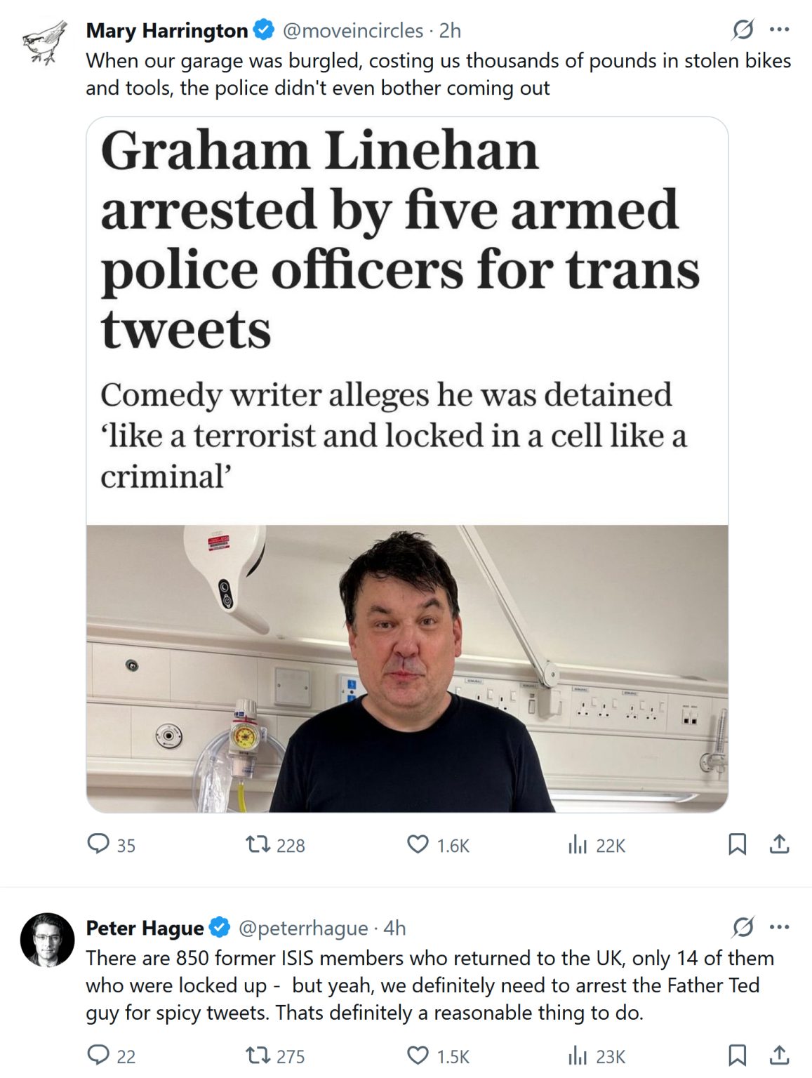 Instapundit » Blog Archive » GRAHAM LINEHAN’S ARREST HEAPS SHAME UPON ...